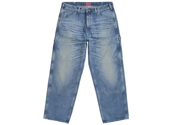 Supreme Worn Double Knee Painter Pant - Denim
