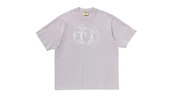 A BATHING APE Spray Print Busy Works Relaxed Fit Tee Shirt - Gray
