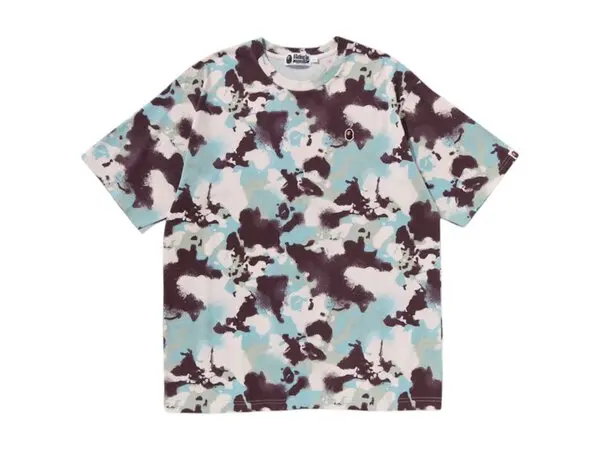 A BATHING APE Map Camo Ape Head One Point Relaxed Fit Tee Shirt - Multicolor