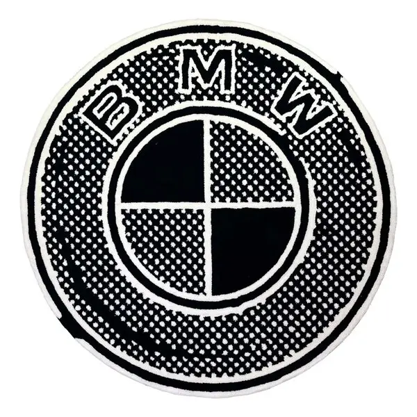 JOSHUA VIDES Bmw Logo Halftone 4ft Rug