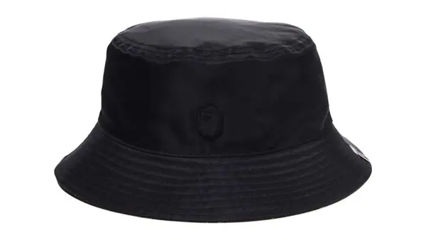 BAPE College Monogram Reversible Bucket Hat - Black