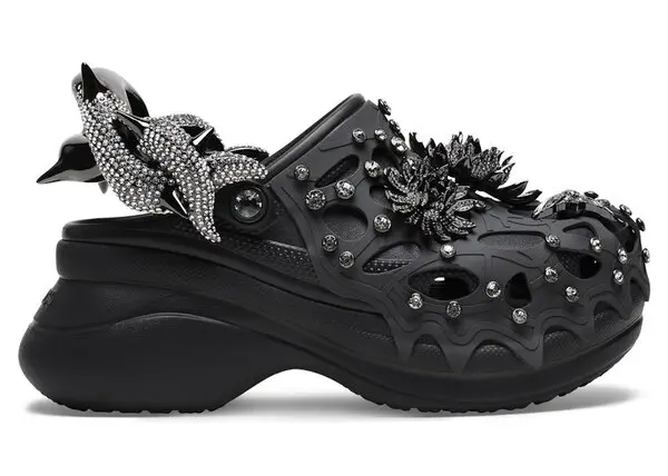 CROCS Classic Bae Clog With Swarovski Embellishments - Black