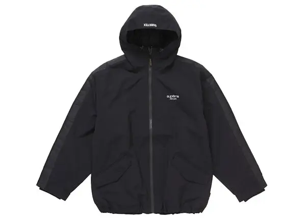 Supreme Goretex Stripe Hooded Jacket - Black