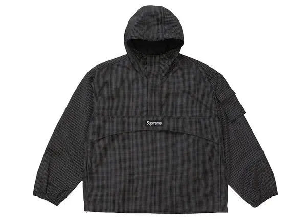 Supreme Reflective Ripstop Anorak - Black