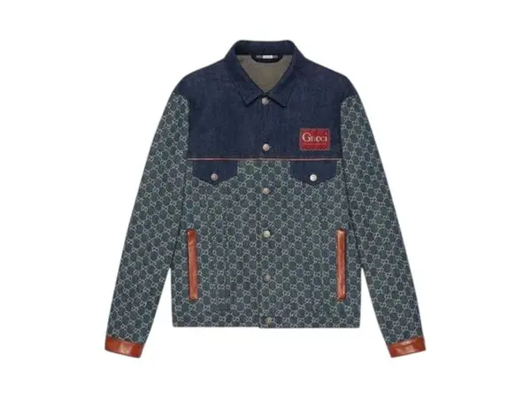 Gucci Gg Monogram Eco Washed Organic Denim Jacket