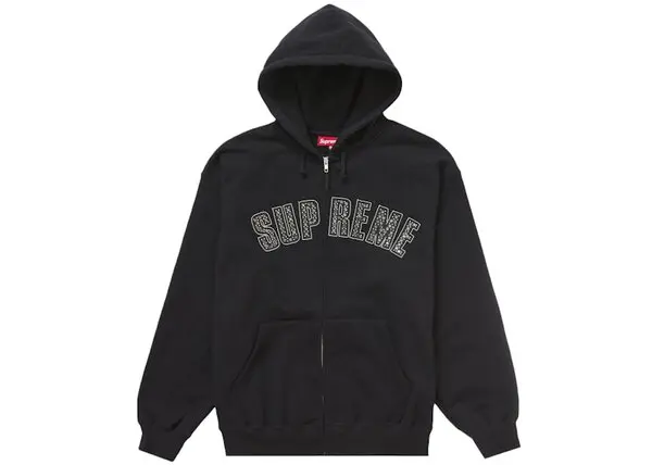 Supreme B.b. Simon Zip Up Hooded Sweatshirt - Black