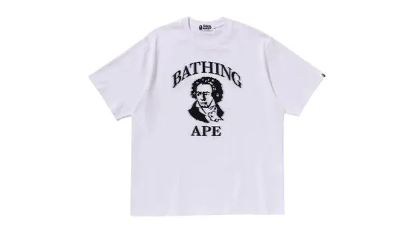 A BATHING APE Beethoven Graphic Relaxed Fit Tee Shirt - White