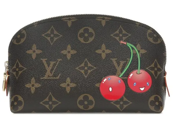 LOUIS VUITTON X Takashi Murakami Cherry Cosmetic Pouch Pm - Brown Monogram