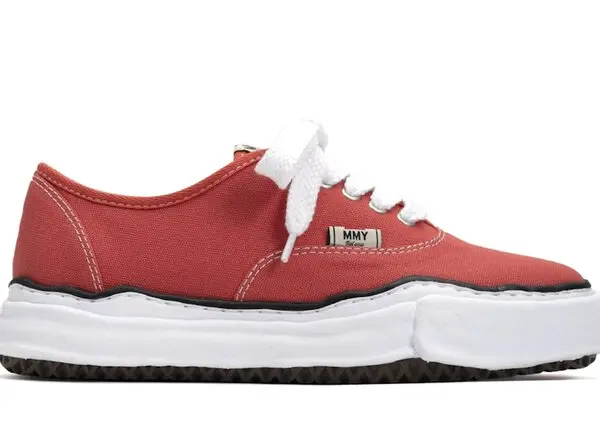 Mihara Yasuhiro Baker Og Sole Lowin Canvas Sneakers - Red/white