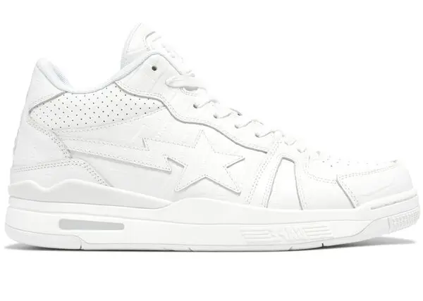 A BATHING APE Clutch Sta #2 Croc - White