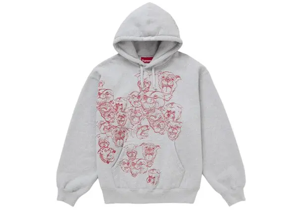 Supreme Pitbulls Embroidered Hooded Sweatshirt