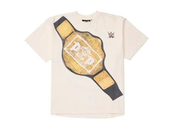 HELLSTAR Wrestlemania P2p Heavyweight Championship T-shirt - Cream White