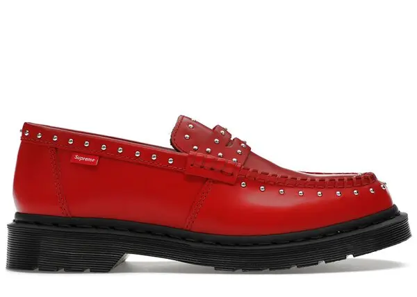 Dr. Martens Studded Penton Loafer - Red