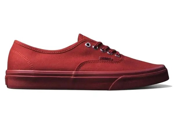 VANS Authentic Primary Monoin Sneakers - Red/silver