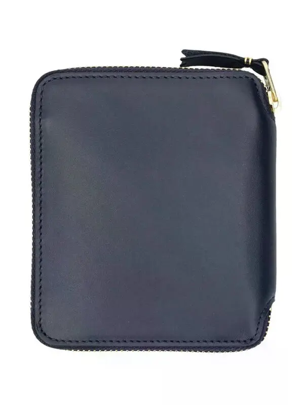 Comme Des Garçons Zipped Leather Wallet - Blue