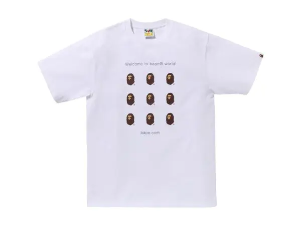 A BATHING APE Dot Com Tee Shirt - White