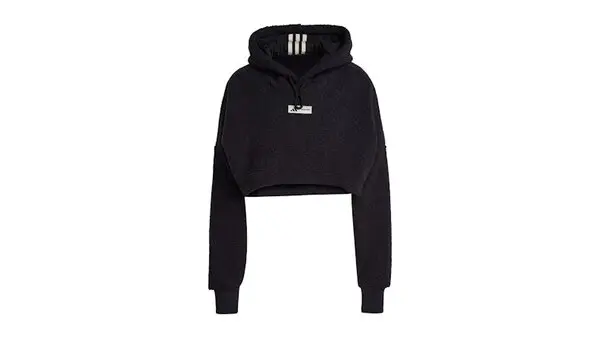 Adidas Cropped Hoodie - Black