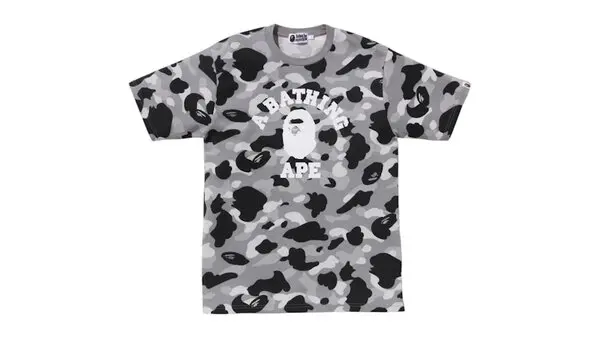A BATHING APE 1st Camo College Tee Shirt Tee Shirt - Gray