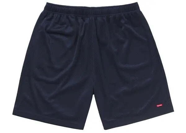 Supreme Small Box Baggy Mesh Short - Navy Blue