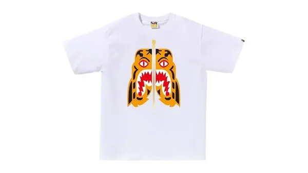 A BATHING APE Colors Tiger Tee Shirt Tee Shirt - White