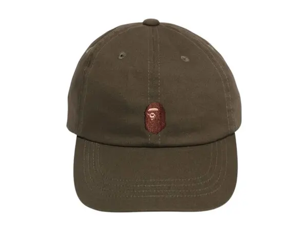 A BATHING APE Ape Head One Point Cap - Olivedrab Green