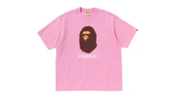 A BATHING APE Blur Bathing Ape Relaxed Fit Tee Shirt - Pink