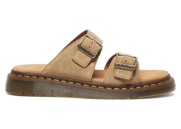 Dr. Martens Josef Suede Slide Sandals - Savannah Tan