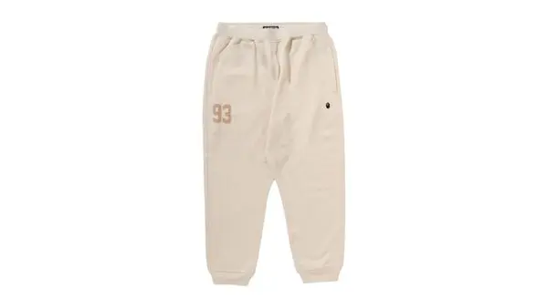 A BATHING APE Mr.bathing Ape Logo Sweat Pants - Ivory