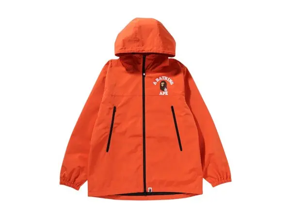 A BATHING APE Go Ape Pointer College Hoodie Jacket - Orange