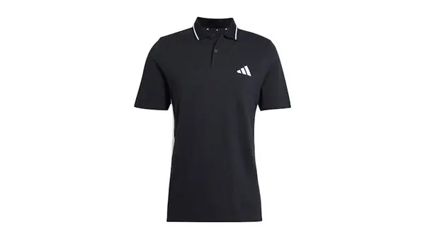 Adidas Essentials 3stripes Pique Polo Shirt - Black/white