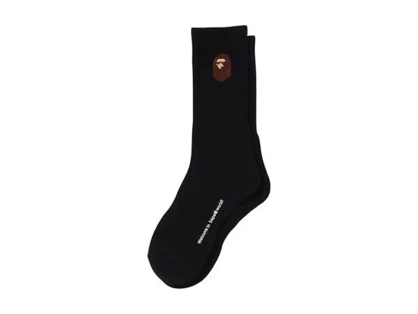 A BATHING APE Ape Head One Point Socks - Black
