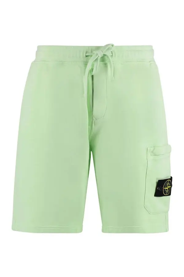 Stone Island Logo Sweatshorts - Green