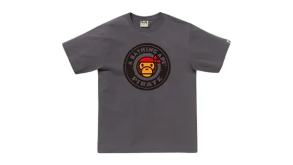 A BATHING APE Milo Pirate Tee Shirt - Charcoal