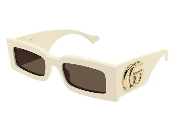 Gucci Rectangle Frame Sunglasses - Ivory (gg1425s 004)