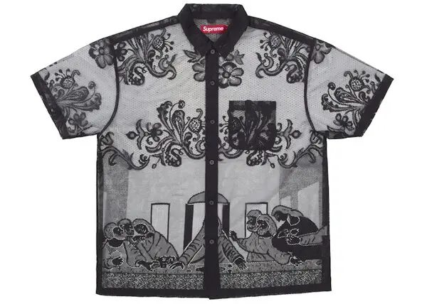 Supreme Last Supper Lace Short Sleeve Shirt - Black
