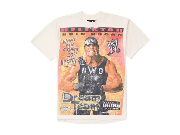 HELLSTAR Wrestlemania Hulk Hogan T-shirt - Cream White