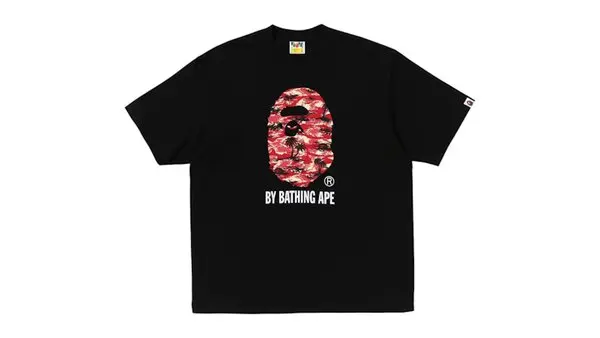 A BATHING APE Palm Tree Camo Bathing Ape Relaxed Fit Tee Shirt - Black