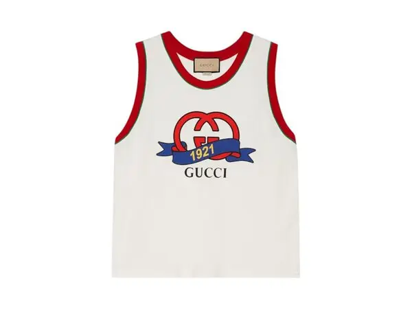 Gucci Interlocking G 1921 Print Tank Top - White