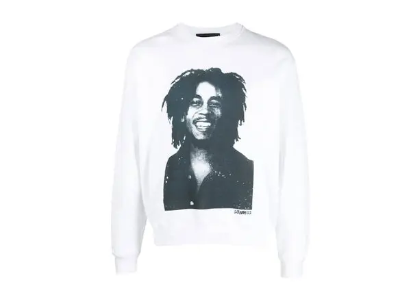 Dsquared2 Bob Marley Cool Fit Sweatshirt - White