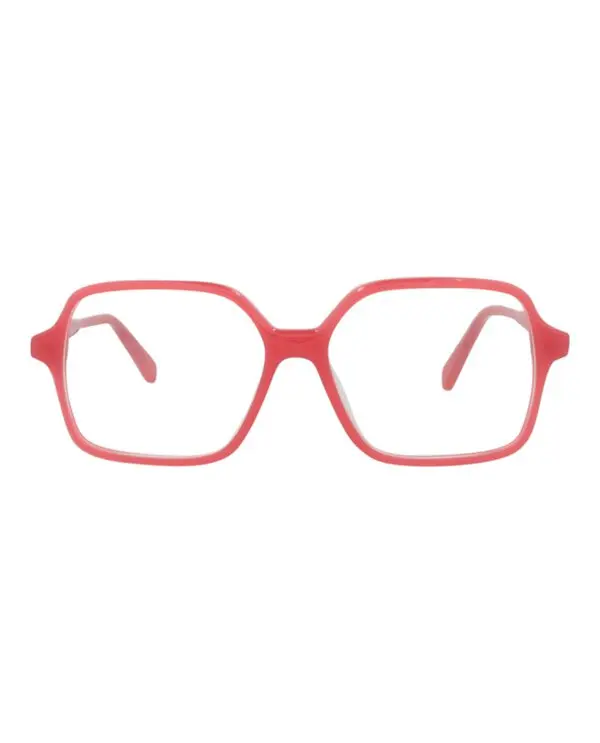 Celine Acetate Square Frame Optical Eyeglasses - Red Red Transparent (cl50126i/55/066)