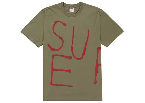 Supreme Painted Tee Shirt - Olive