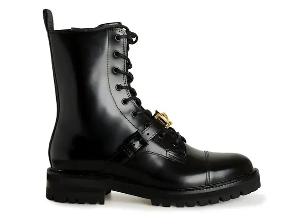 Versace Patent Leather Combat Boots