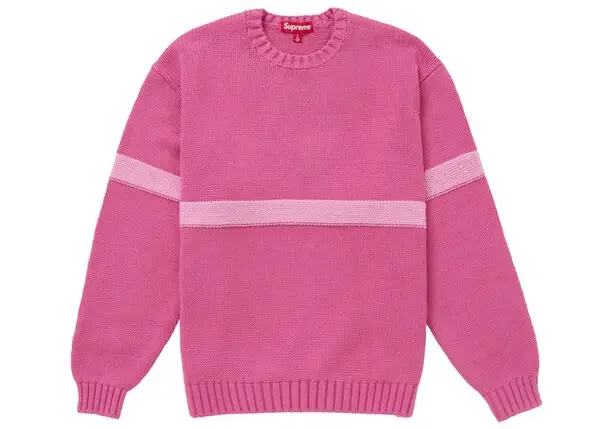 Supreme Tonal Applique Sweater - Dark Pink