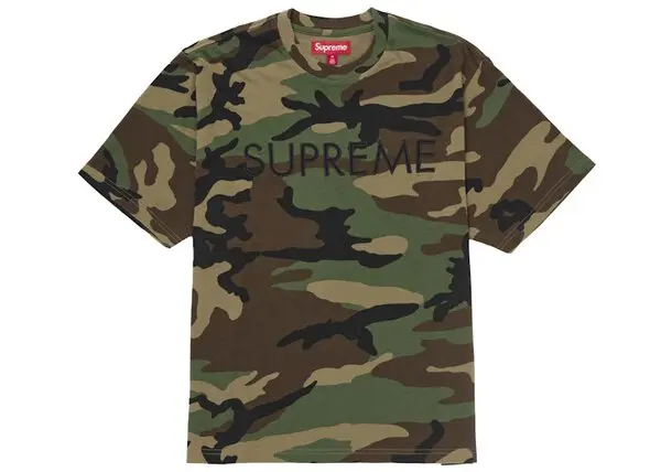 Supreme Capital Short Sleeve Top - Woodland Camo
