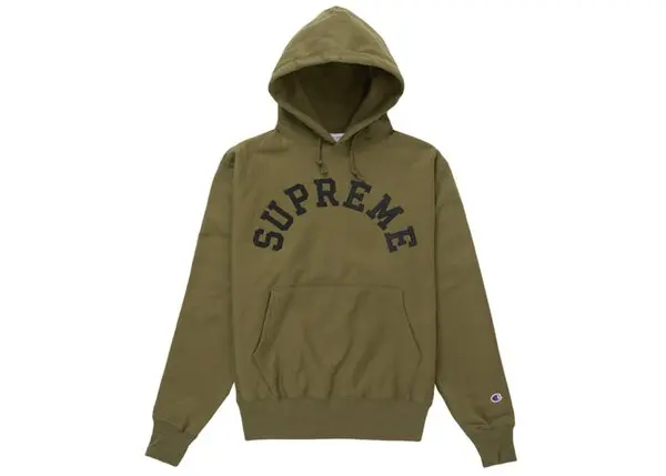 Supreme Champion Hooded Sweatshirt - Olive