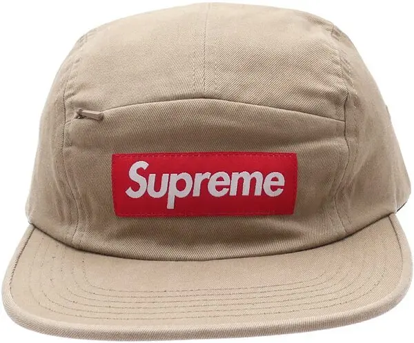 Supreme Front Panel Zip Cap - Tan
