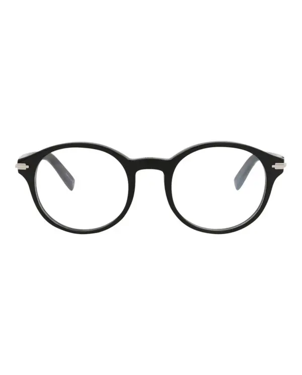 Dior Round Frame Acetate Optical Frames - Black Black Transparent (dm50009i/51/001)