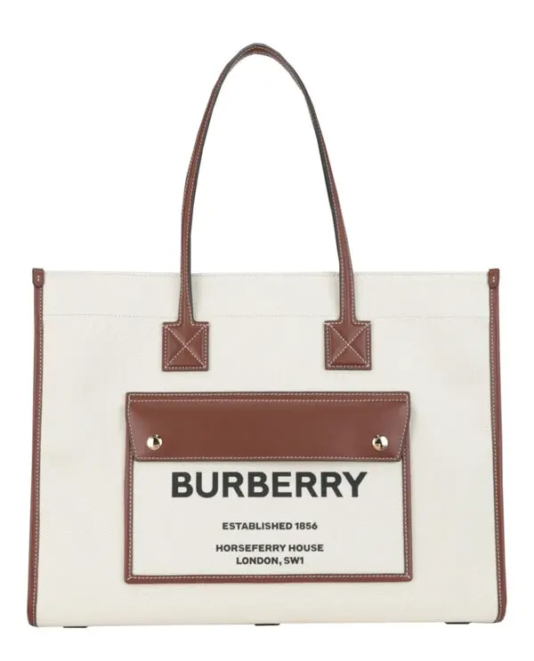 Burberry Medium Freya Tote - Tan