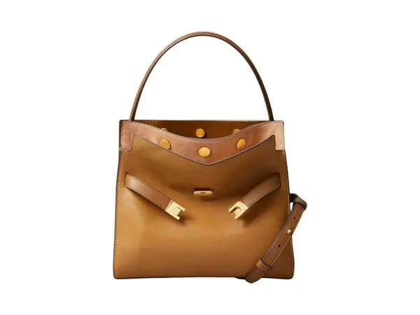 Tory Burch Lee Radziwill Small Double Bag - Tiramisu | Editorialist