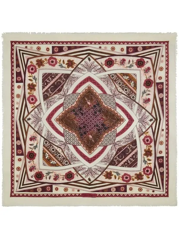 FERRAGAMO Sl Nirvana Scarf - Beige/brown